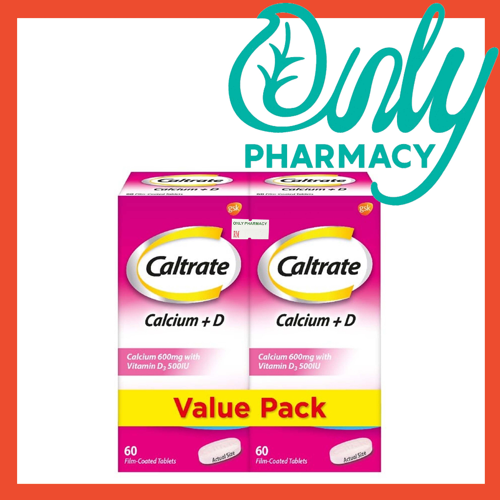 Caltrate 600+D (Pink) 60s or 2X60s Calcium Supplement Strong Bone ...