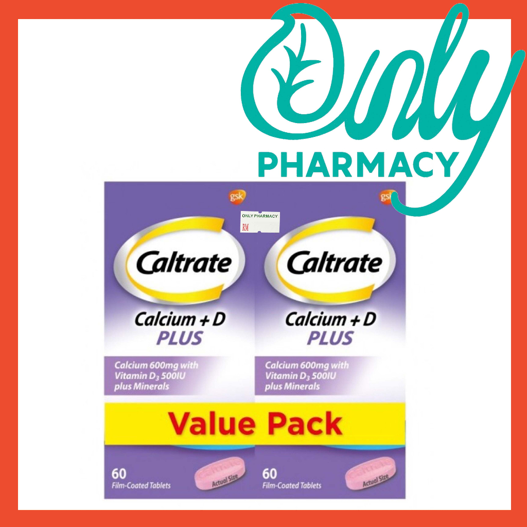 Caltrate Calcium + D Plus 60's or 2x60's Calcium Supplement Strong Bone ...