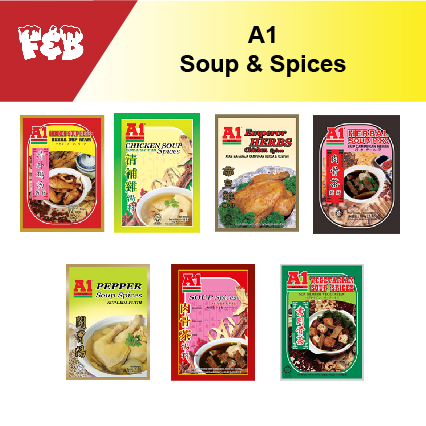 A1 Brand Soup & Spices (药材清补鸡汤 Exp. 14/4/24 / 清补鸡 / 帝王鸡 / 开胃汤 Exp. 14/4 ...