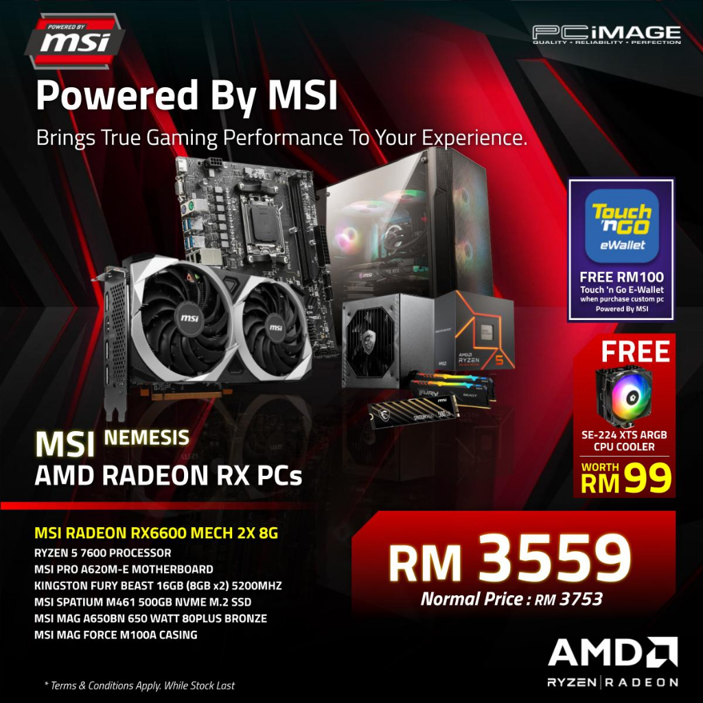 MSI NEMESIS RX6600 GAMING PC [POWERED BY MSI] | Shopee Malaysia