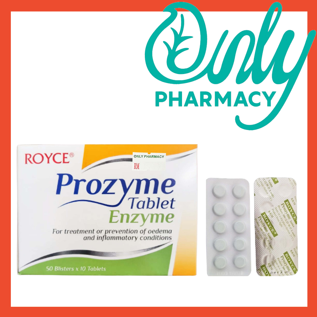 1 FULL BOX Royce Prozyme ( Papain 150,000 USP Unit ) 50x10'sTablet ...