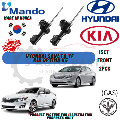 HYUNDAI SONATA YF / KIA OPTIMA K5 (FRONT 2PCS)100% (KOREA BRAND IMPORTED) MANDO SHOCK ABSORBER ...