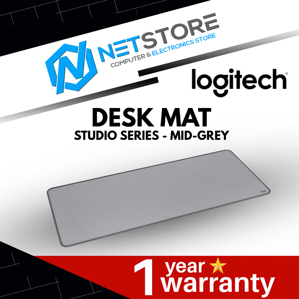 LOGITECH DESK MAT STUDIO SERIES - MID-GREY - 956-000046 | Shopee Malaysia