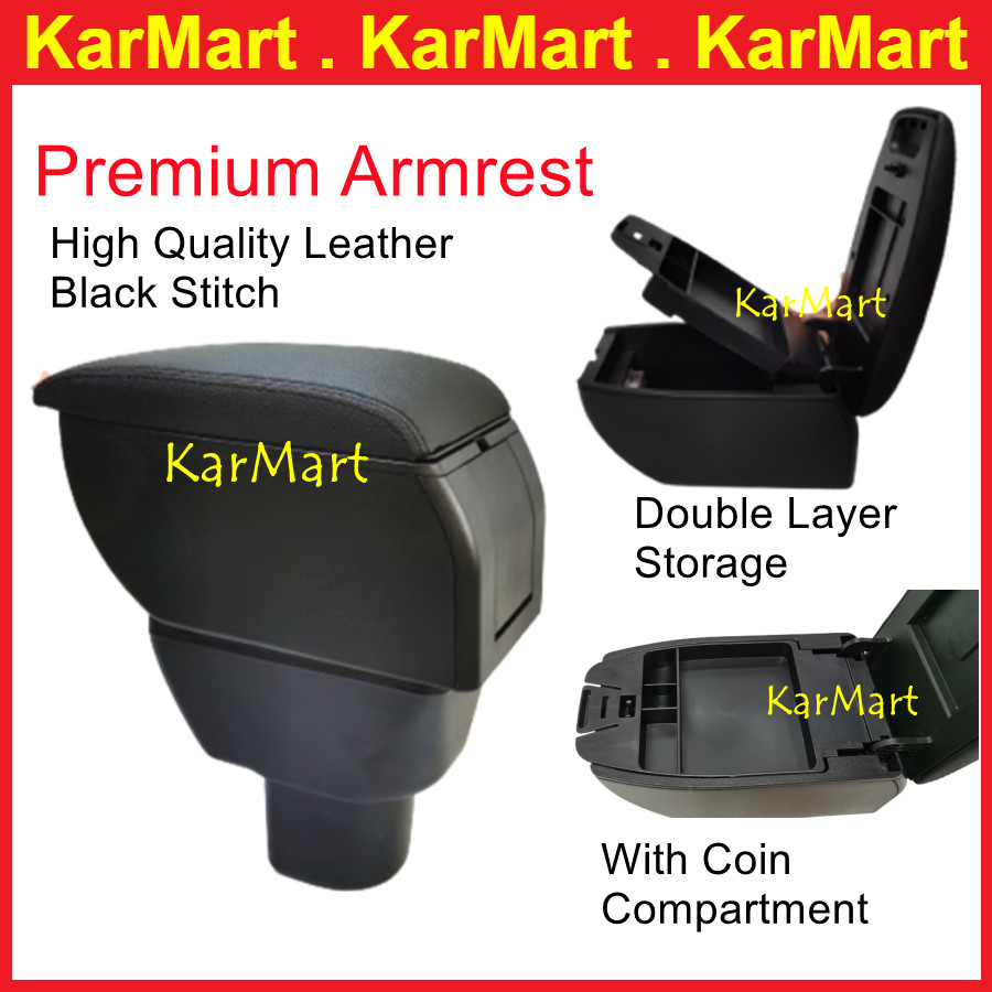 Perodua Axia 2023 2024 2025 Premium USB Double Layer Arm Rest Armrest ...