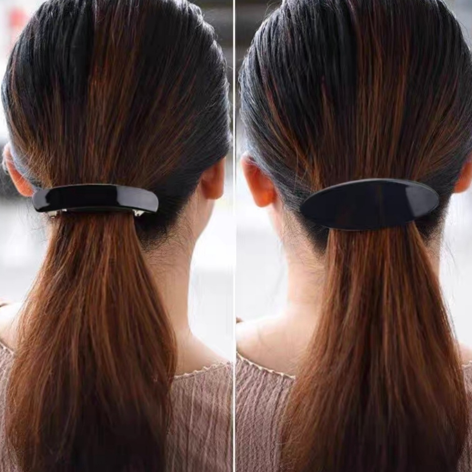 [ READY STOCK ] ( 1 PCS ) ( BLACK COLOUR ) PONYTAIL SPRING CLIP BLACK ...