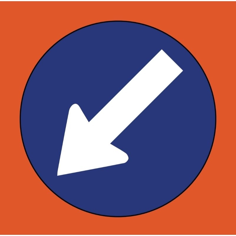 Sticker Signboard Keep Left size 3ft x 3ft | Shopee Malaysia