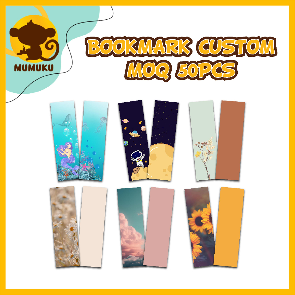 Bookmark custom printing 2 side printing MOQ 50pcs | Shopee Malaysia