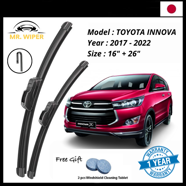 🔥MR WIPER🔥 TOYOTA INNOVA (2017-2022) MR WIPER JAPAN TECHNOLOGY WIPER ...