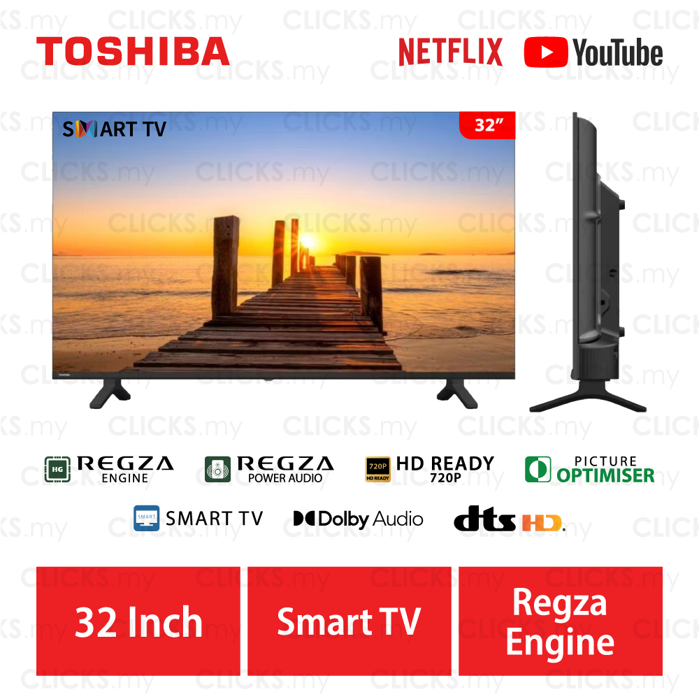 Toshiba Smart TV 32 Inch HD LED Vidaa Smart TV REGZA Engine Dolby Audio V31 Series 32V31LP ...