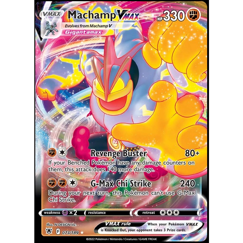 Machamp VMAX - 073/189 Astral Radiance - Pokémon Card TCG Official (NM ...