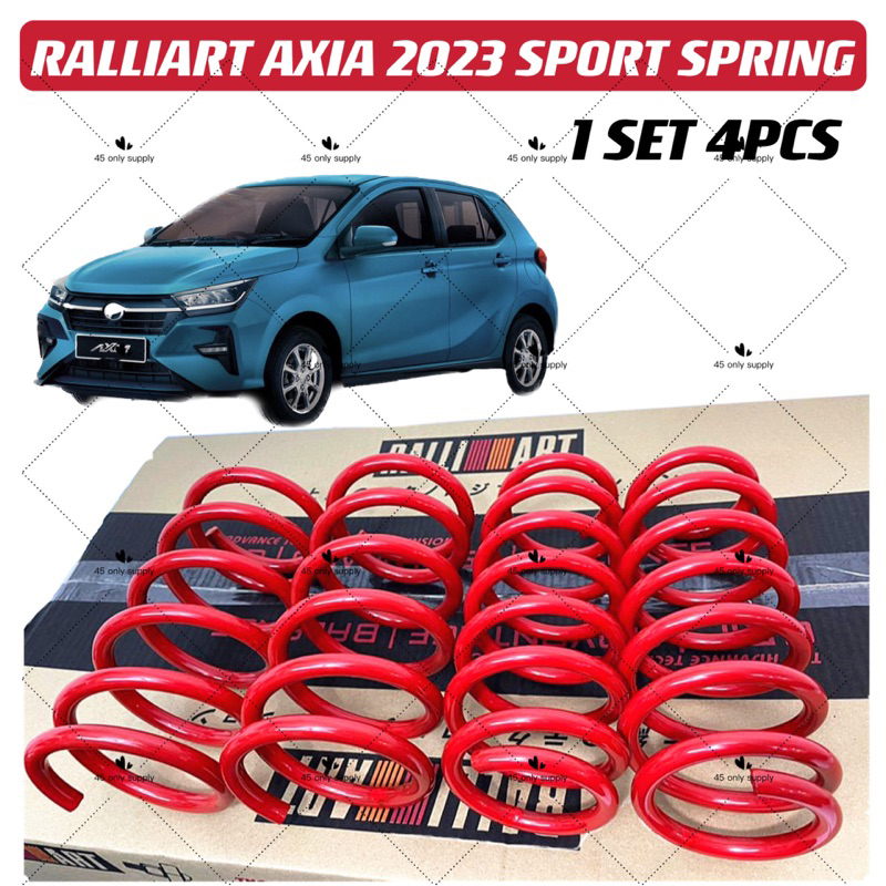 RALLIART PERODUA AXIA 2023 SPORT LOWER SPRING 1SET | Shopee Malaysia