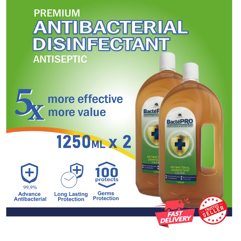 [PROMO] BACTEPRO ANTIBACTERIAL DISINFECTANT LIQUID 1250ml + 1250ml ...