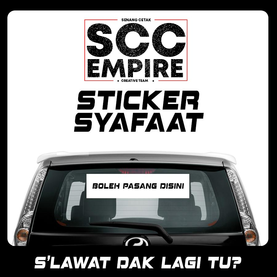 Car Sticker | Sticker Hiasan Kereta Selawat Dak Lagi | Sticker Tampal ...