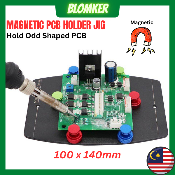Universal PCB Magnetic Fixture Soldering Groove 6pcs Pins Fixed Holder ...