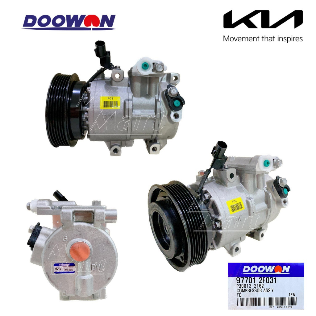 Kia Forte 1.6 2009-2011 (Old Model DV13) Air Cond Compressor (Original Doowon / China New ...