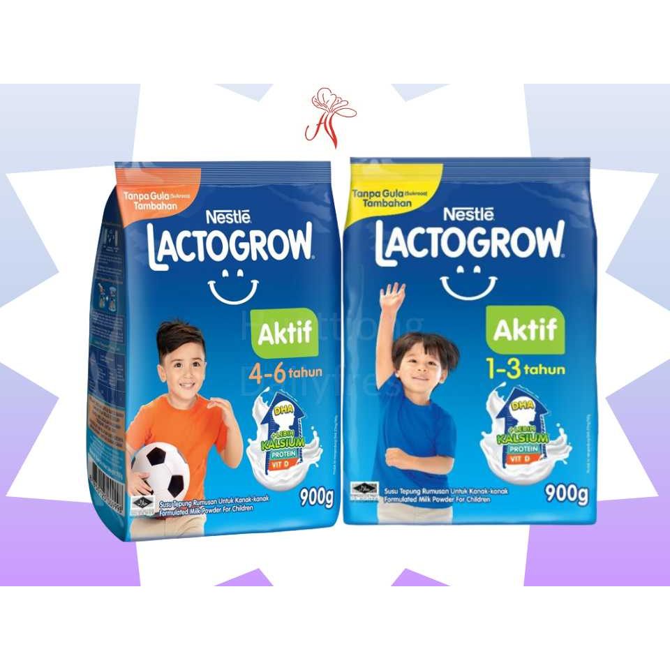 Nestle Lactogrow Aktif 900g Milk Formula 1-6 years old | Shopee Malaysia