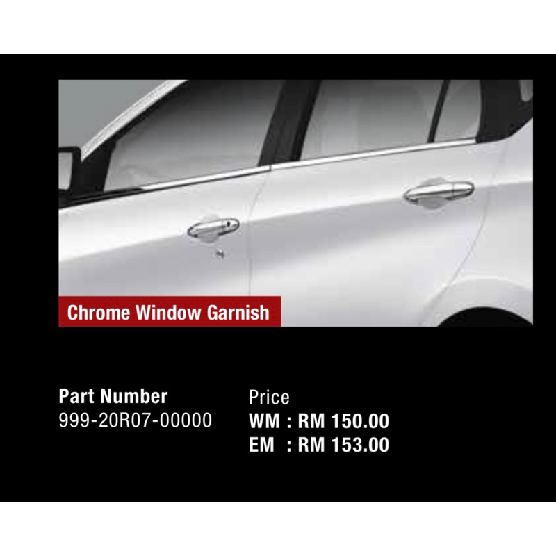 New Myvi Chrome window garnish Gear up | Shopee Malaysia