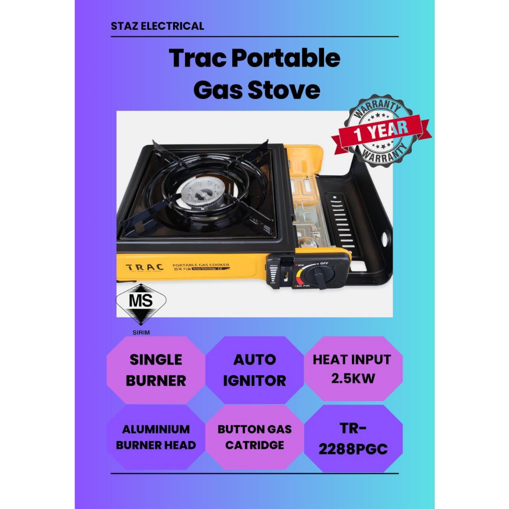 TRAC PORTABLE GAS (TR-2288PGC) | Shopee Malaysia