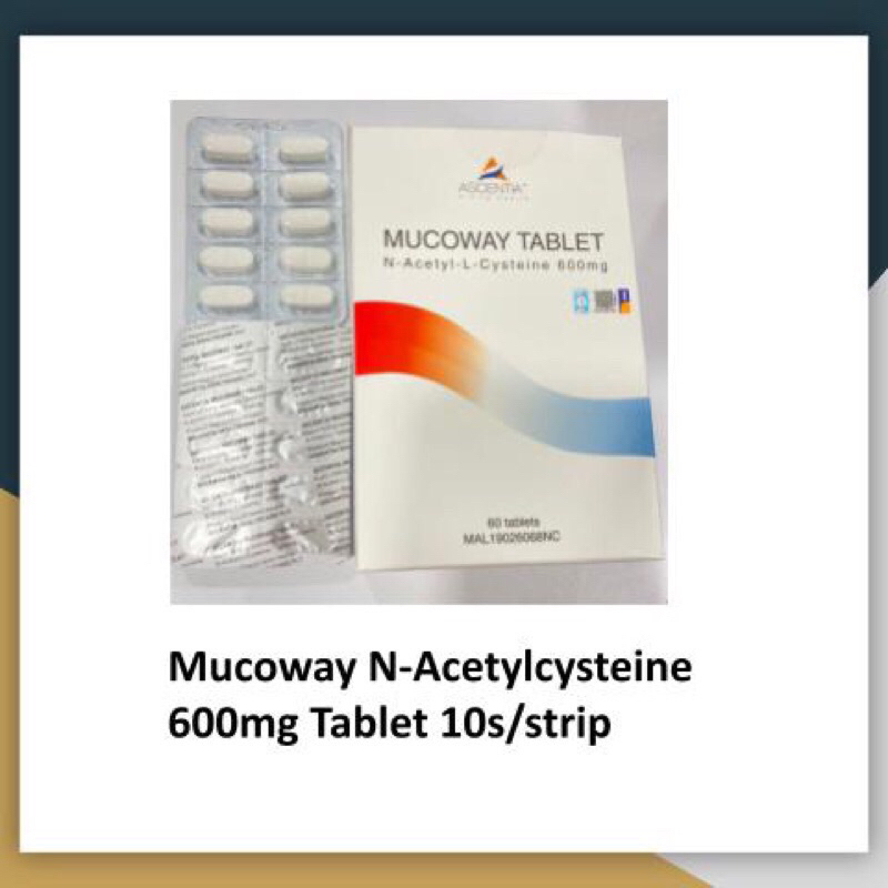 Mucoway 600mg 10’s Tab (For Phelgm cough/ 化痰止咳） | Shopee Malaysia