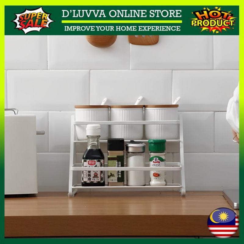 [D'LUVVA] Rak Simpanan Barang Dapur Letak Bekas Rempah - Kitchen ...