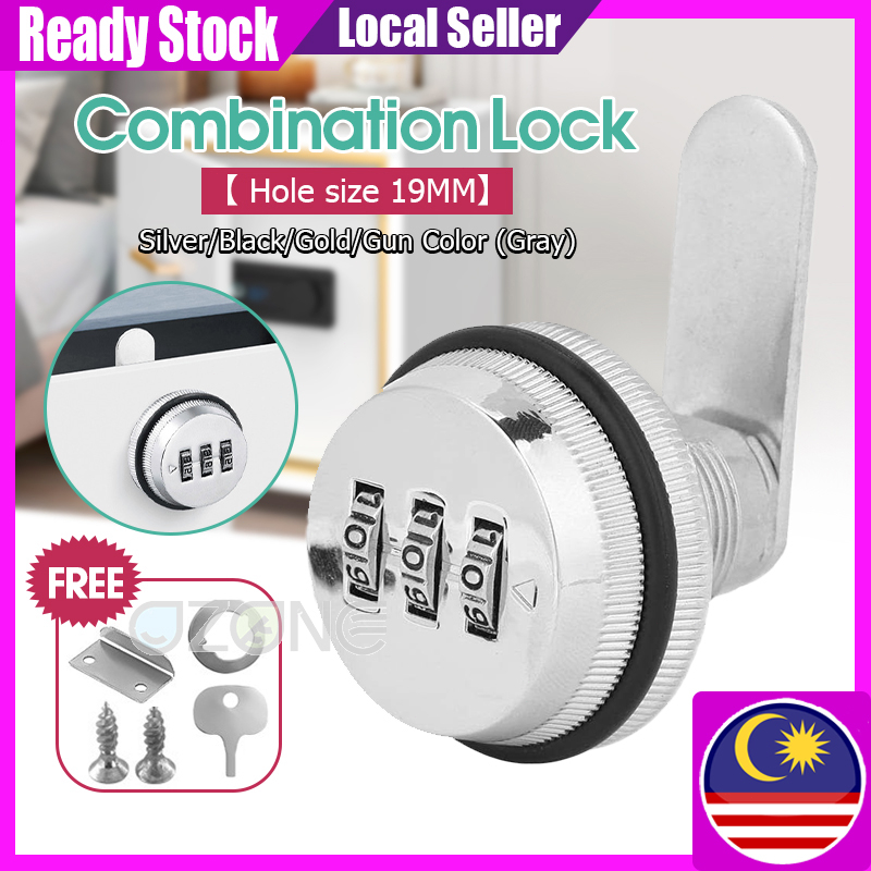 【Ready Stock】3 Digit Combination Camlock Keyless Zink Alloy Lock for ...