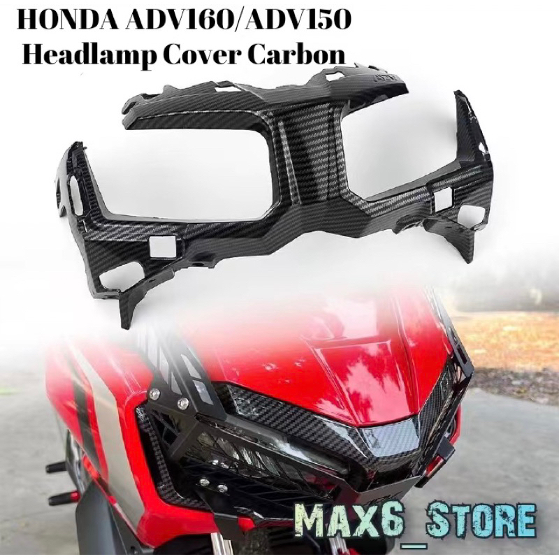 Honda ADV150 ADV160 Front Headlamp Cover HeadLight Grill Carbon Fiber ADV Lampu Depan Trim Guard ...