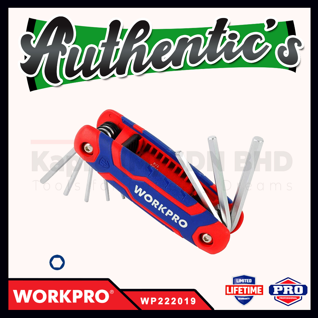 WORKPRO WP222019 8PC Folding Hex Key Set (Metric) | Shopee Malaysia