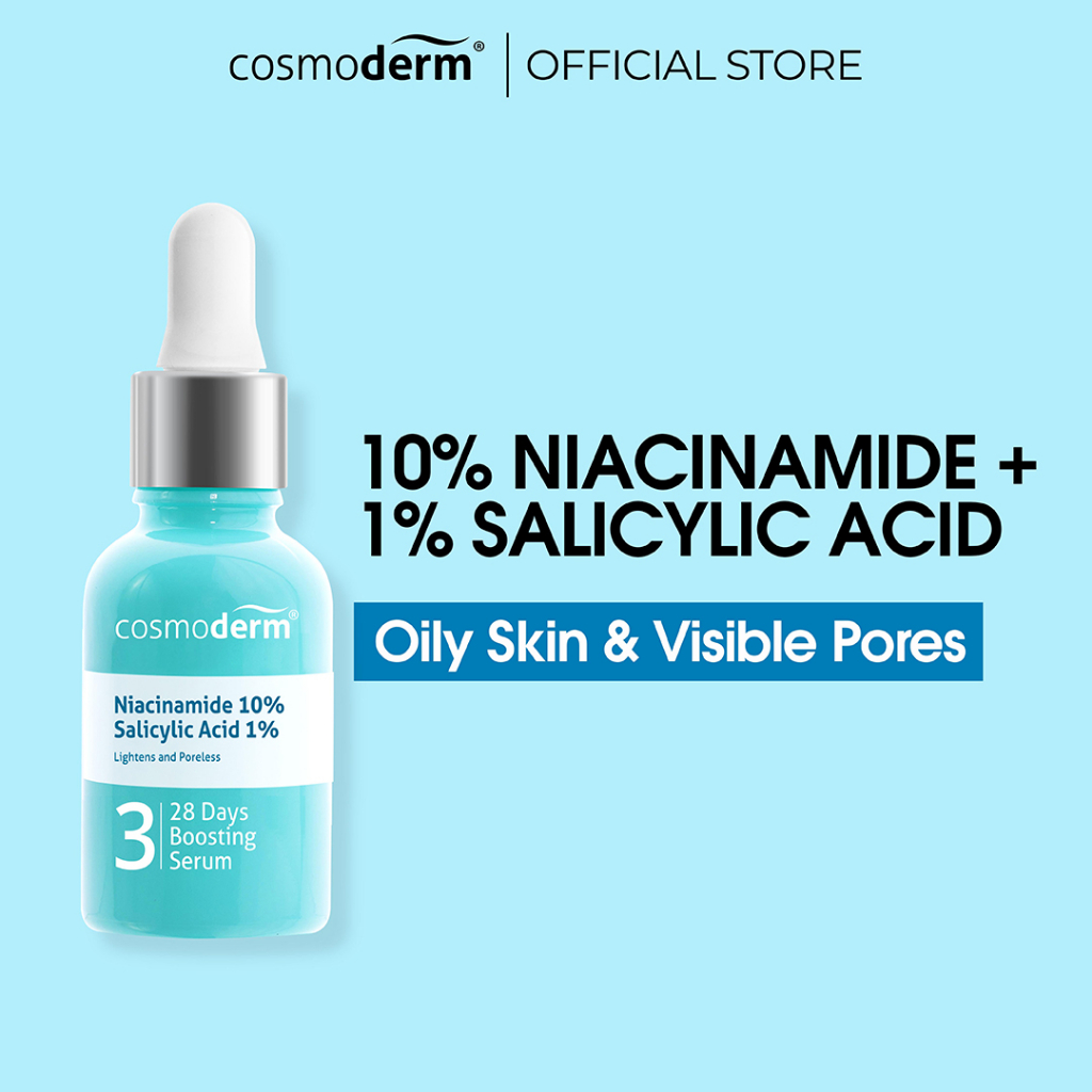 Cosmoderm Niacinamide 10% Salicylic Acid 1% 28 Days Boosting Serum 15ml ...