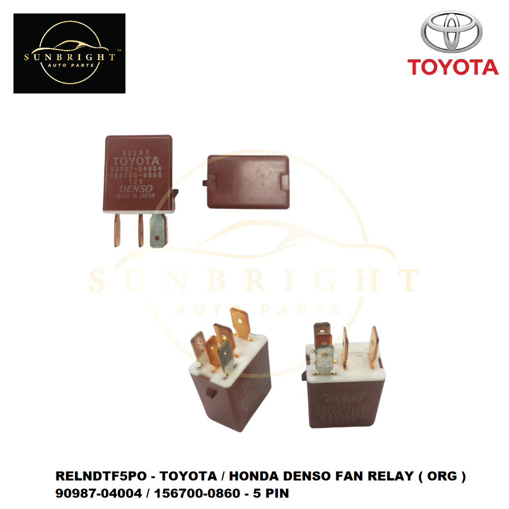 TOYOTA / HONDA DENSO FAN RELAY ( ORG ) 90987-04004 / 156700-0860 - 5 ...