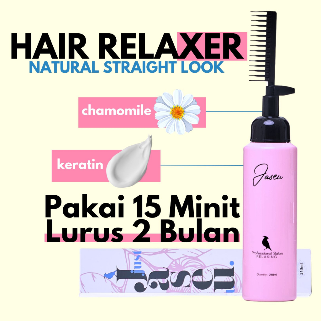 Hair Relaxing (240ml) - Lurus Rambut Krim Straight Hair Relaxer ...