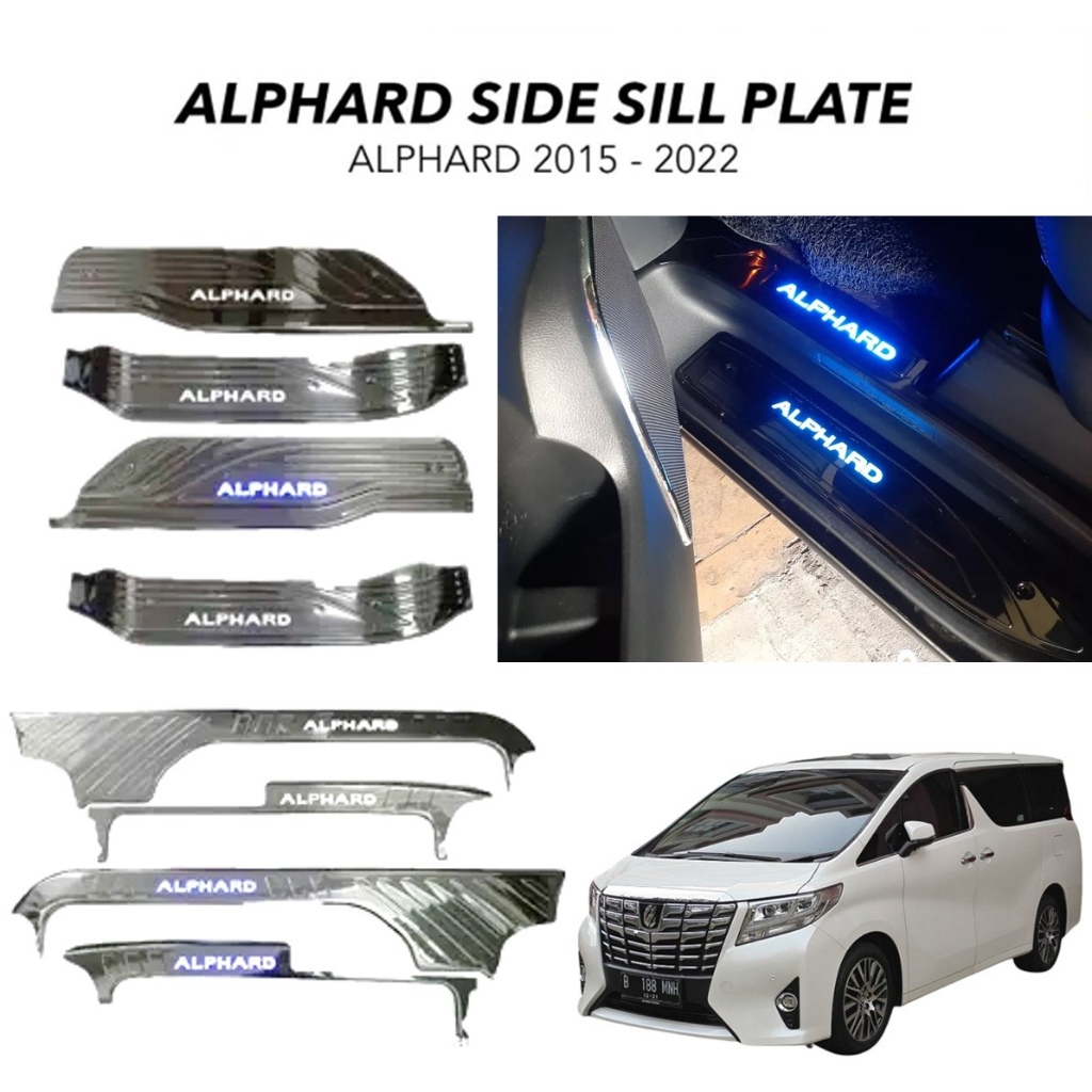 Toyota Alphard 2015 2016 2017 2018 2019 2020 2021 SILVER CHROME Side ...