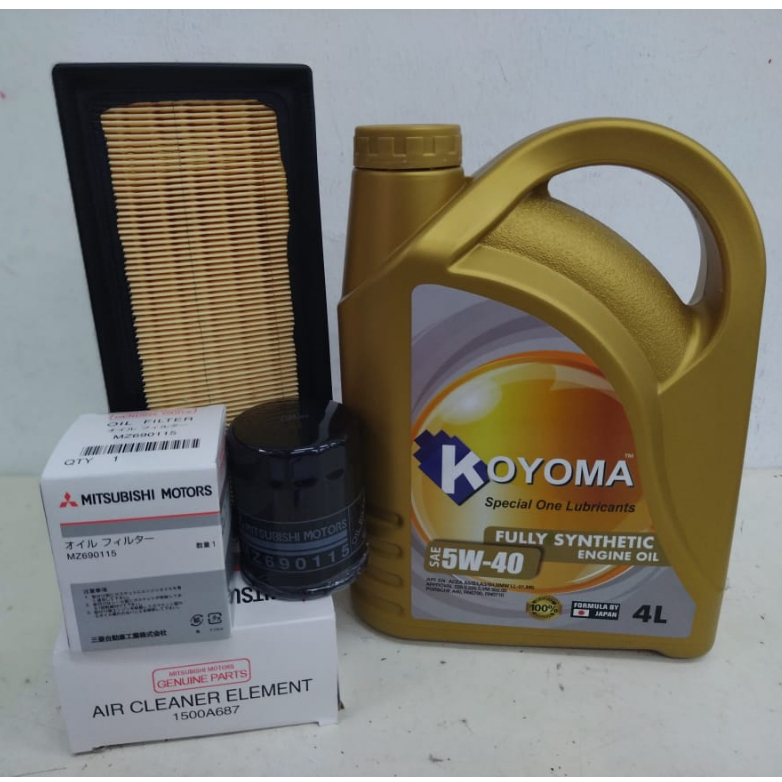 MITSUBISHI XPANDER OIL FILTER + AIR FILTER + KOYOMA 5W40 FULLY ...