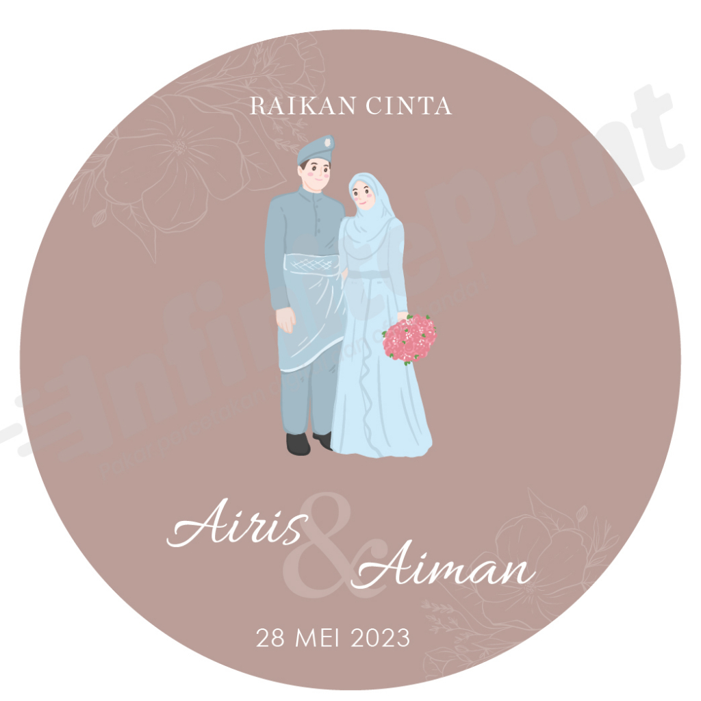 [ 100 PCS ] STICKER DOORGIFT KAHWIN / TUNANG MINIMALIST SIMPLE MURAH ...
