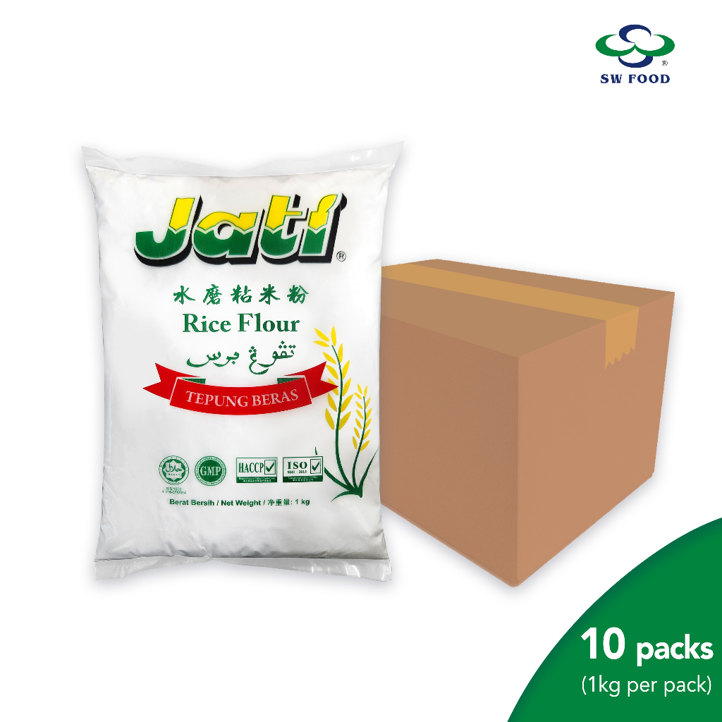 [Bundle of 10 x 1kg] Jati Rice Flour【Tepung Beras】 | Shopee Malaysia