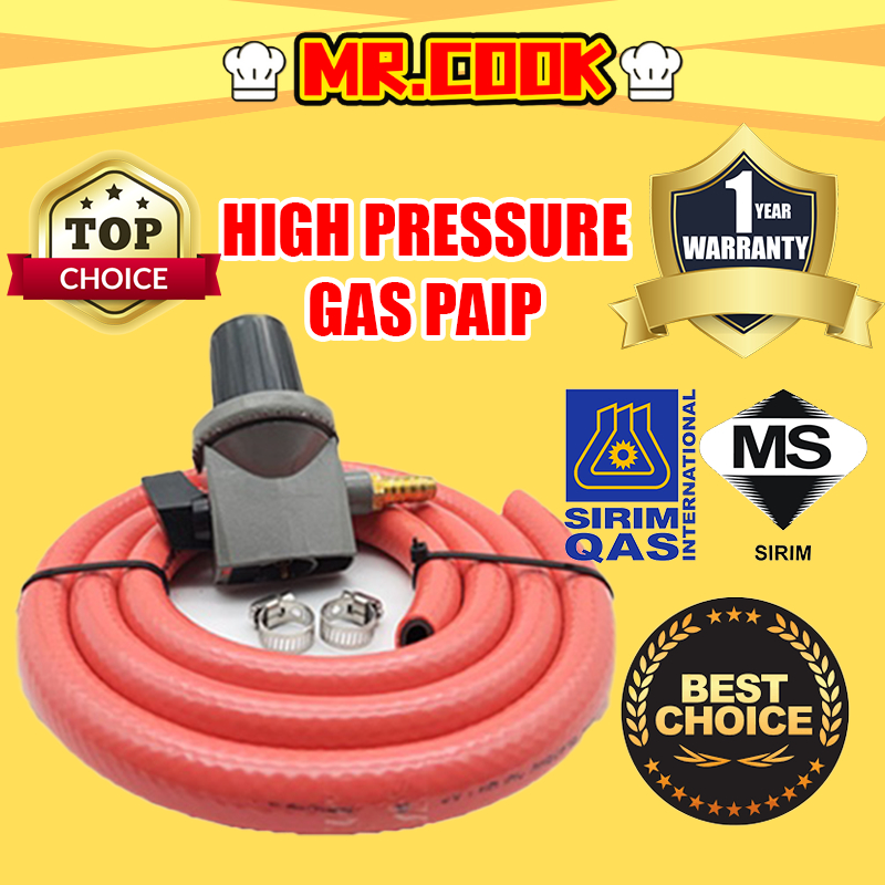 [[MR.COOK]💡SIRIM💡High Pressure Safety Gas Regulator Set Gas Hos Gas ...