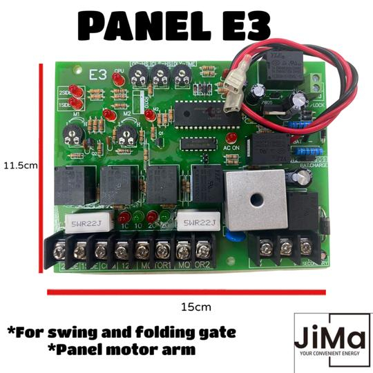 PANEL E3 / CONTROL BOAR E3 FOR SWING AND FOLDING GATE DNOR, AGT , E8 ...
