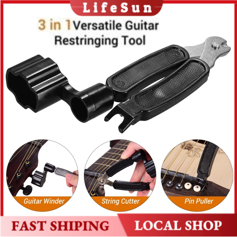 3 in 1 Guitar String Winder Guitar Maintenance Tool Change String Peg ...