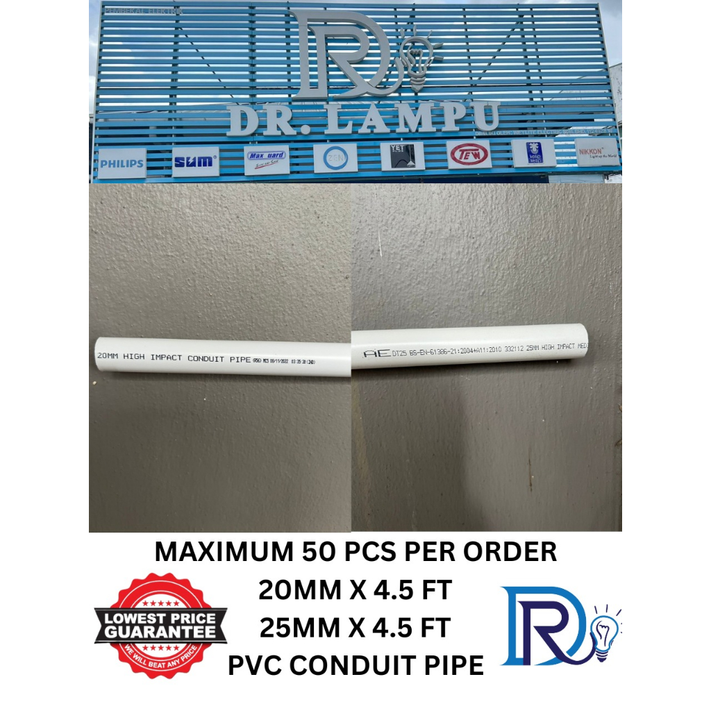 *FAST SHIP & READY STOCK & CHEAP* 20mm 3/4" & 25mm 1'' X 4.5feet PVC ...