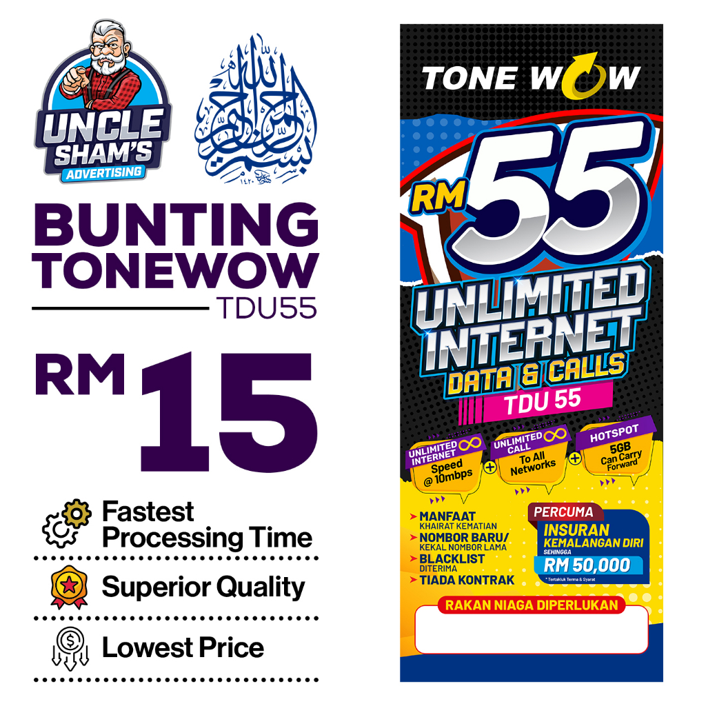 Bunting Tonewow 2X5 (Design TDU55) Finishing PVC Pipe bukan Kayu - Best ...
