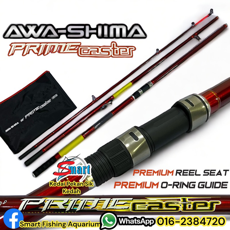 AWASHIMA prime caster 15kaki 17 kaki 20-50lb lure:100-200g pantai surf ...