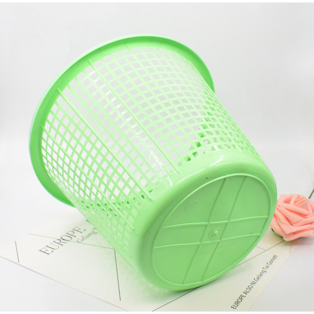 WASTE PAPER BASKET BIN/PLASTIC RUBBISH BIN/OFFICE PLASTIC DUSTBIN/BAKUL ...