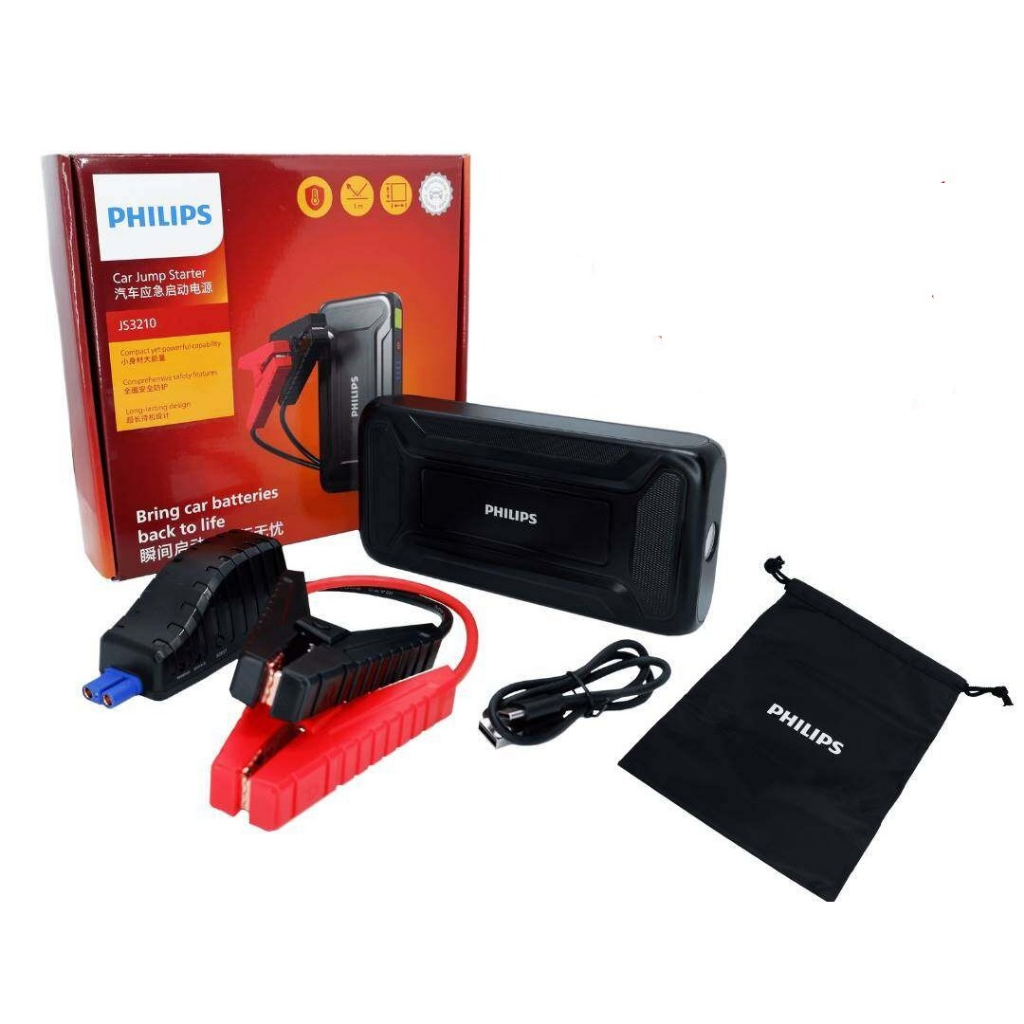 Philips Car Jump Starter, Emergency Use Powerbank with LED Torch Light ...