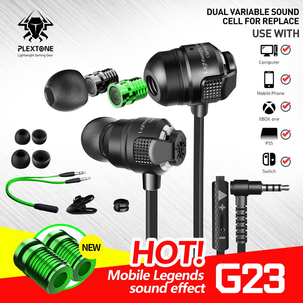【1Yr Warranty】 PLEXTONE G15 G20 G23 G25 Earphone Gaming E-Sports Metal ...
