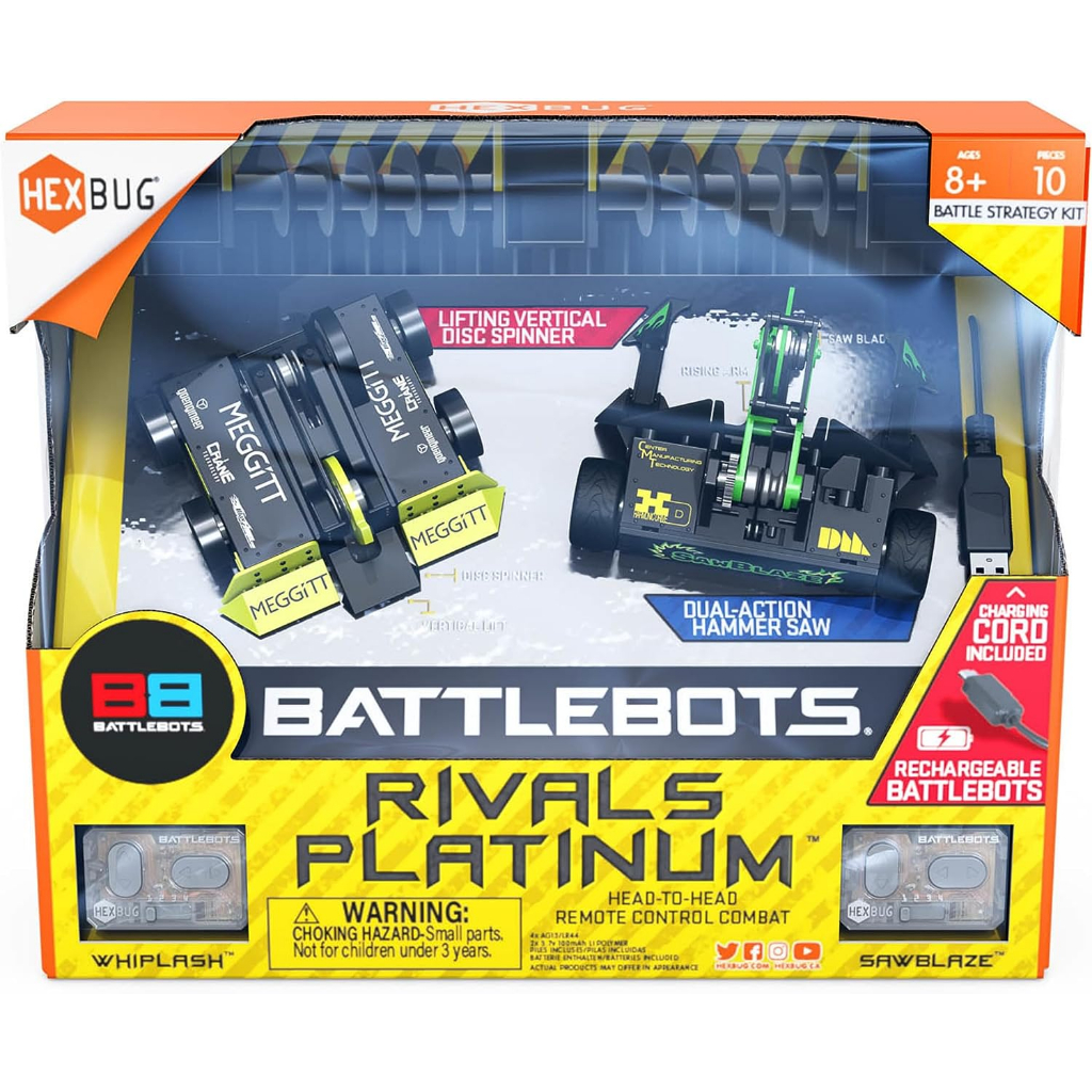 HEXBUG BattleBots Rivals Platinum (Whiplash & Sawblaze), Multiplayer ...