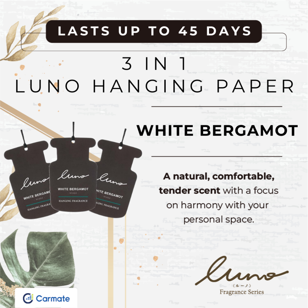 (3pcs) Original Japan Car Perfume Card LUNO Hanging Paper - WHITE ...