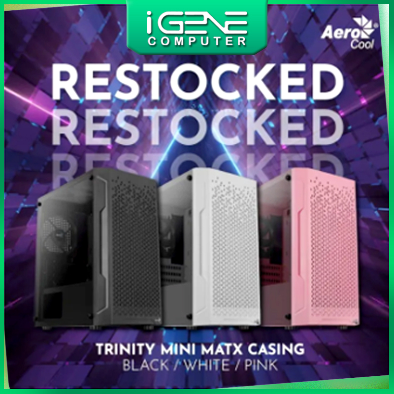 AEROCOOL TRINITY MINI [BLACK/WHITE/PINK] | Shopee Malaysia