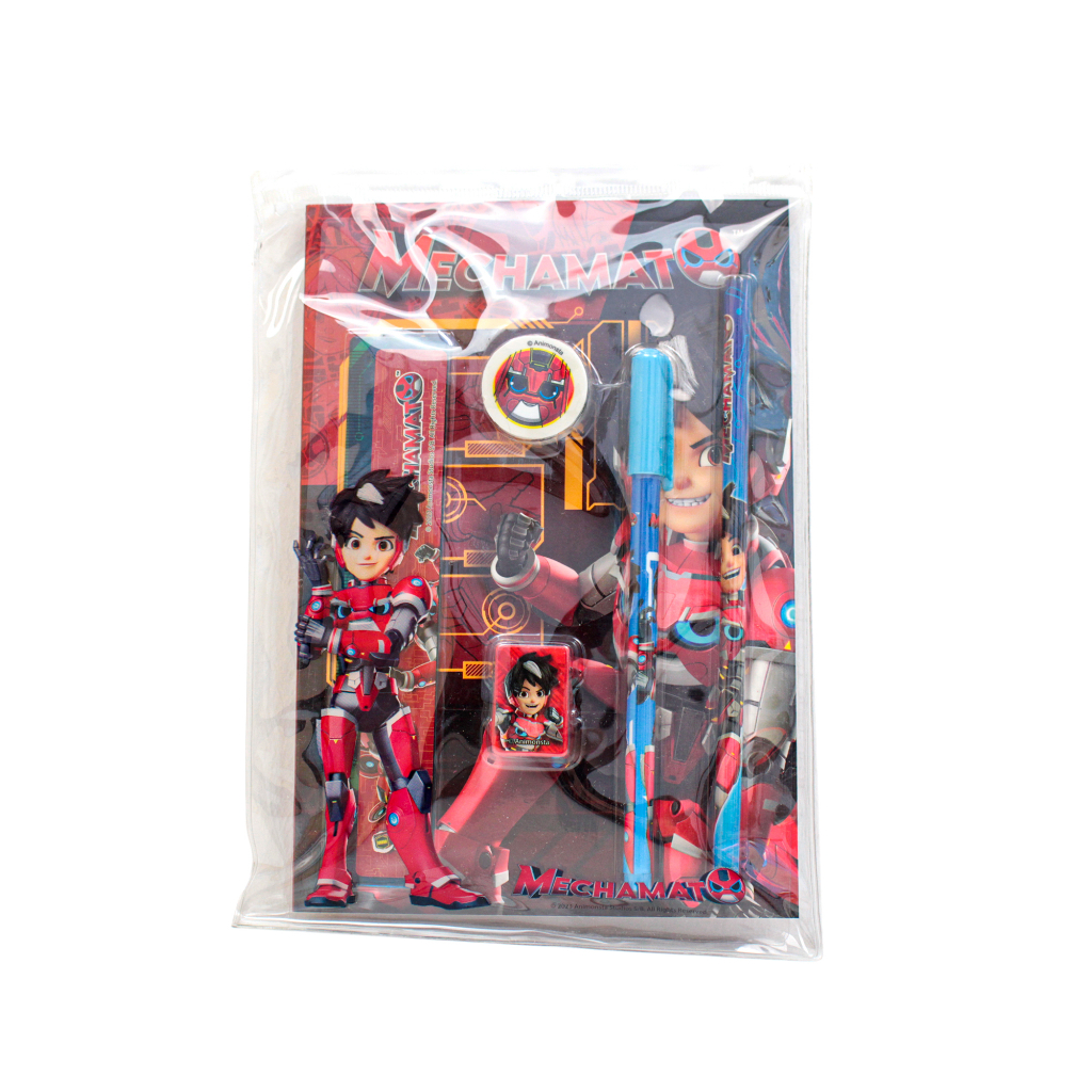 Mechamato Amato Mechabot 6 in 1 Notebook Set - Red Colour For School ...