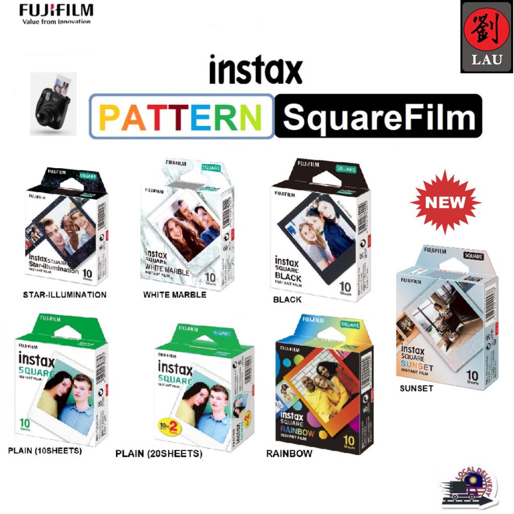 Fujifilm Instax Square Instant Film10sheets Assorted Pattern (Ready ...
