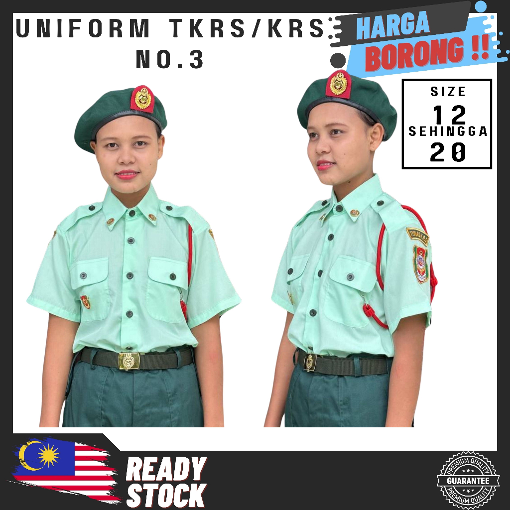 UNIFORM | BAJU KEMEJA TKRS NO.3 LENGAN PENDEK | SHORT SLEEVE | KADET ...