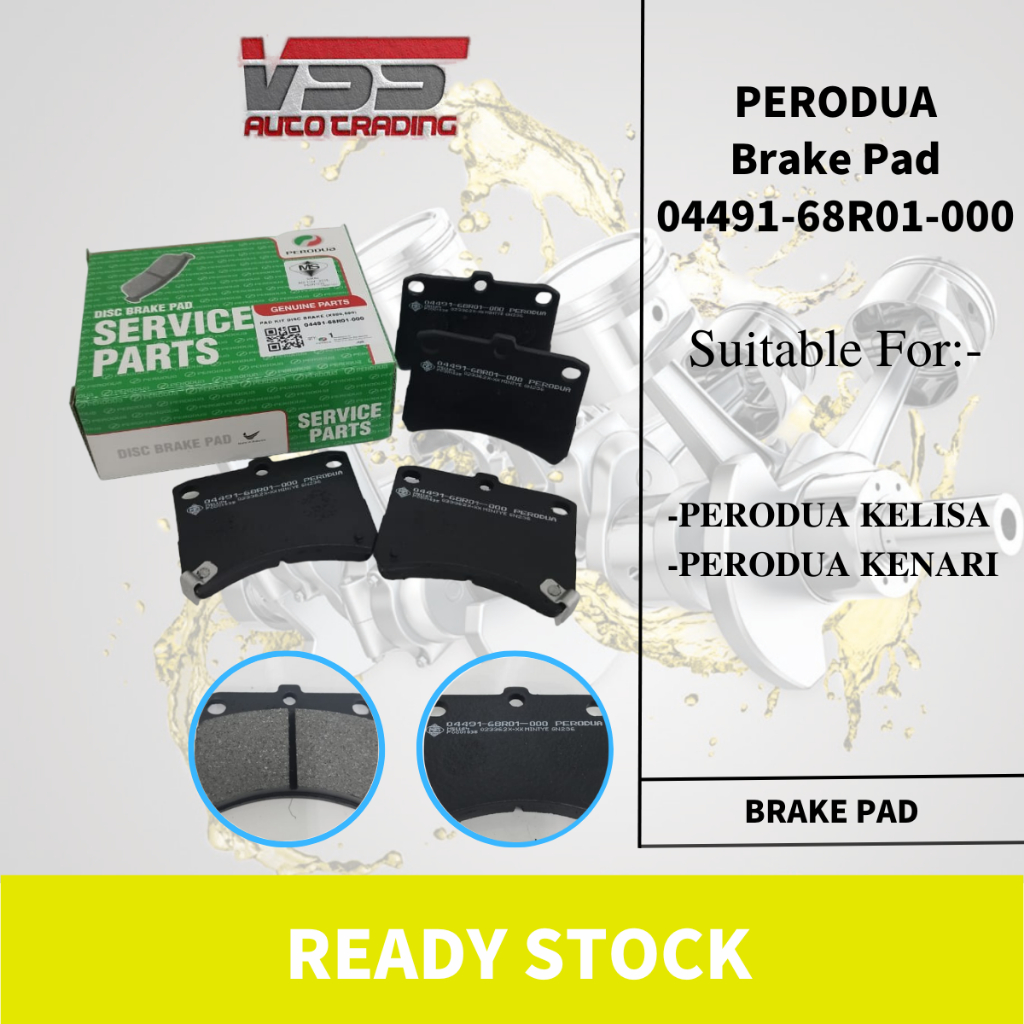 ORIGINAL Perodua Kelisa / Kenari - Front Brake Pads (04491-68R01-000) 1SET 4PCS | Shopee Malaysia